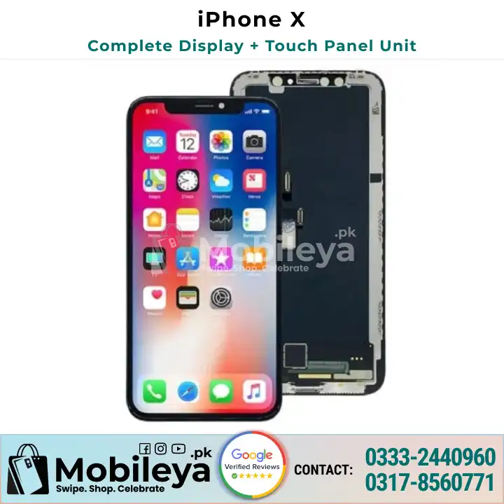 iPhone X Display Panel Unit Price In Pakistan with fitting - Mobileya
